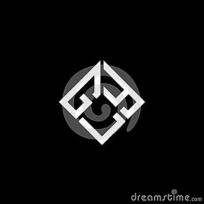 GLY Letter Logo Design On Black Background. GLY Creative Initials ...