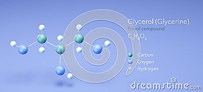 Glycerol, Glycerin, Polyol Compound, Molecular Structures, 3d Model ...
