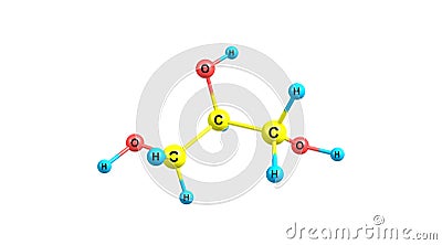 Glycerol Molecular Structure Isolated On White Royalty-Free ...
