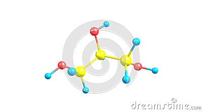 Glycerol Molecular Structure Isolated On White Royalty-Free ...