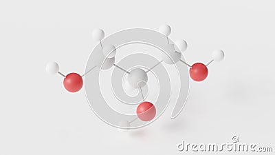 Glycerol Molecule 3d, Molecular Structure, Ball And Stick Model ...