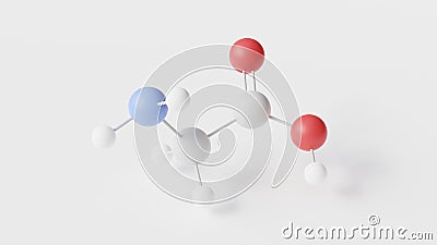 Glycine Molecule 3d, Molecular Structure, Ball And Stick Model ...