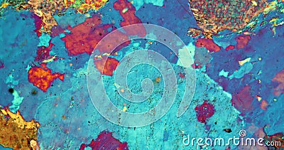 Gneiss Thin Section of Stone Under the Microscope Stock Footage - Video ...