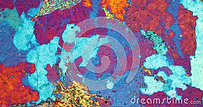 Gneiss Thin Section of Stone Under the Microscope Stock Footage - Video ...