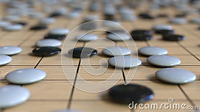 Go Ancient Board Game. Strategy or Tactics Related Loopable Animation ...