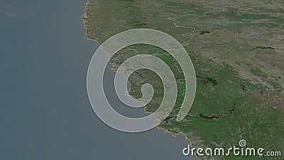 Goa Extruded. India. Stereographic Satellite Map Stock Footage - Video ...