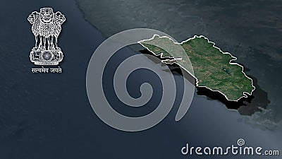 Goa - Physical Map of the Globe Animation Map Stock Video - Video of ...