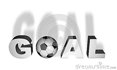 Goal Word 3D Royalty Free Stock Photos - Image: 19712878