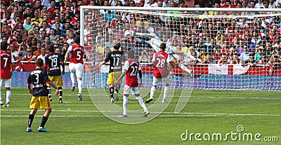 Goalie Makes Save For Arsenal Editorial Stock Image - Image: 20541784