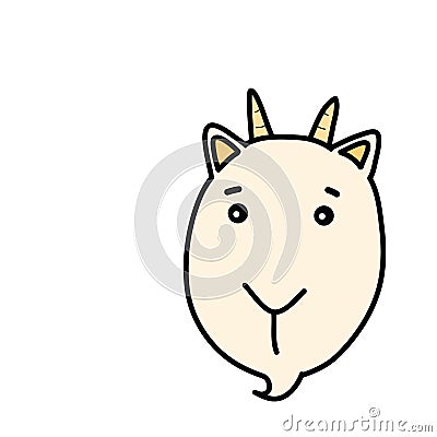 Goat Face Cartoon Drawing | CartoonDealer.com #48853295