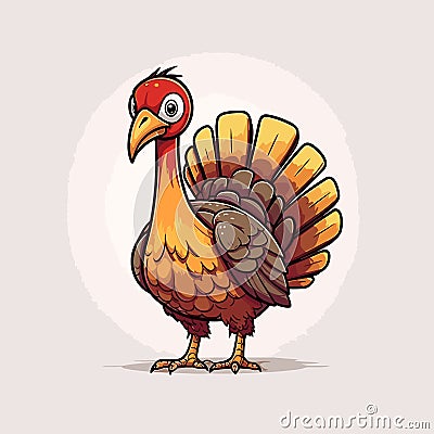 Gobbler Hand-drawn Illustration. Gobbler. Vector Doodle Style Cartoon ...