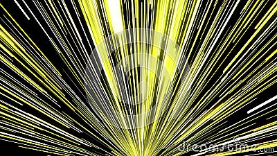 Going Up Rays in Yellow Color on Black Stock Footage - Video of motion ...