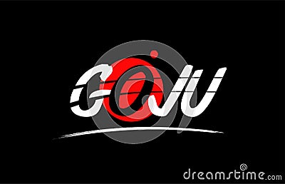 Goju Word Text Logo Icon With Red Circle Design Royalty-Free Stock ...