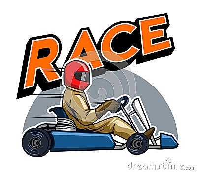 Gokart Racer Cartoon Vector | CartoonDealer.com #82520709