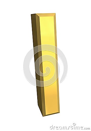 Gold 3d Letter I Royalty Free Stock Photos - Image: 3848588