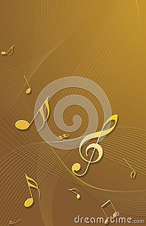 Gold 3D Music Notes Stock Photography - Image: 18810202