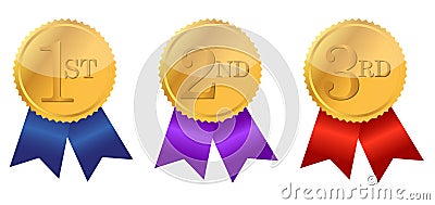 Gold Award Ribbons Royalty Free Stock Photo - Image: 18337615