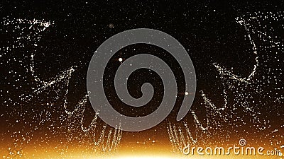 Gold Awards Background Stage Particles with Light Stock Video - Video ...