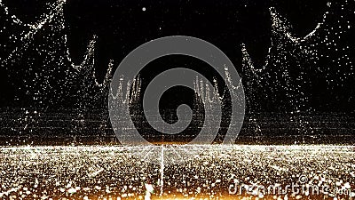 Gold Awards Background Stage Particles with Light Stock Video - Video ...