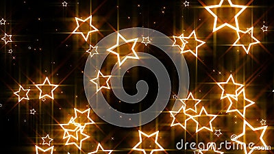 Gold Bright Glow Star Particle Loop Animation Stock Footage - Video of ...