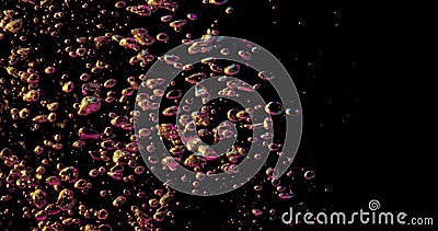 Gold Bubbles a Black Background Stock Footage - Video of pink, dark ...