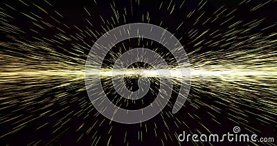 Abstract Hyperspace, Moving Yellow Lights. Stock Footage - Video of ...