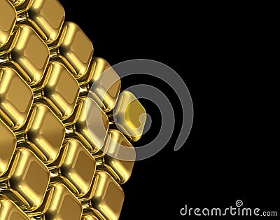 Gold Cubes Royalty-Free Stock Photography | CartoonDealer.com #6138863
