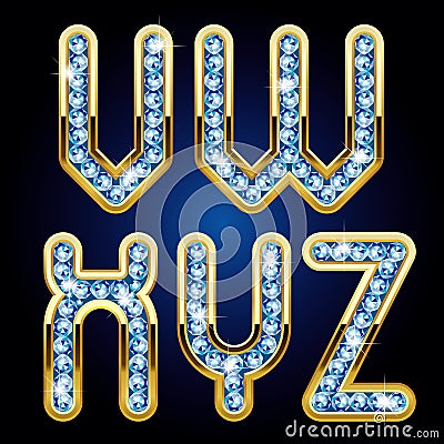 Gold And Diamond Alphabet Letters Royalty Free Stock Image - Image ...