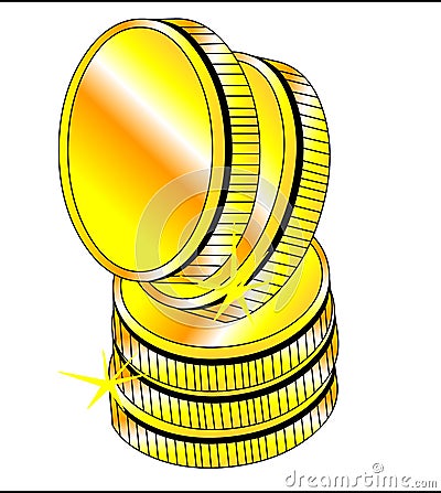 Gold(en) Shining Coins Royalty-Free Stock Photo | CartoonDealer.com ...
