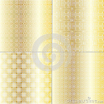 Gold Fretwork Patterns Vector Illustration | CartoonDealer.com #41694744