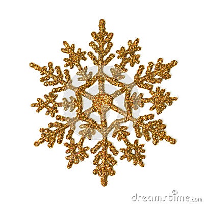 Gold Glitter Snowflake Royalty Free Stock Photo - Image: 7431345
