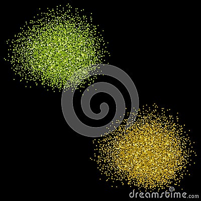 Gold And Green Glitter Background, Shiny Texture Cartoon Vector ...