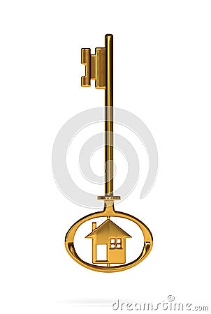 Gold House Key Royalty Free Stock Image - Image: 11991636
