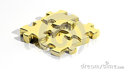 Gold Jigsaw Puzzle Pieces Stock Photo | CartoonDealer.com #38189796