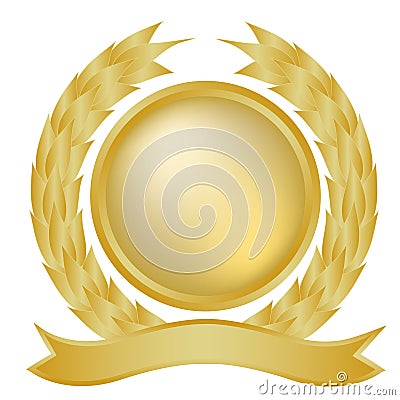 Gold Laurel And Banner Royalty Free Stock Photo - Image: 6588835