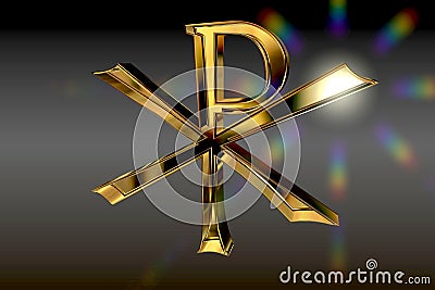 Gold Pax Christi Symbol Royalty-Free Cartoon | CartoonDealer.com #4692839