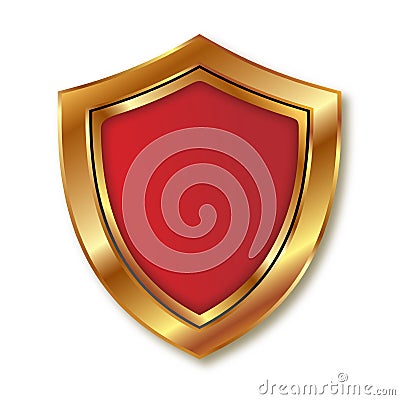 Gold And Red Shield Stock Images - Image: 14085574