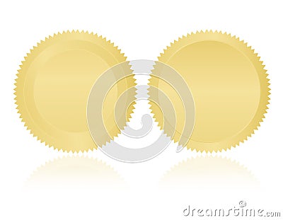 Gold Seal /Stamp /Medal Blank Royalty Free Stock Photography - Image ...