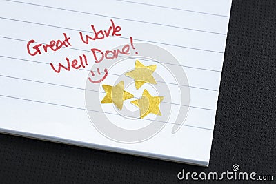 Gold Star Award, Great Work, Well Done Stock Image | CartoonDealer.com ...
