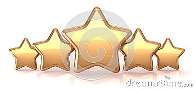 Gold Stars Five Golden Star Service Award Stock Photo - Image: 28024860