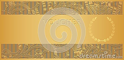 Gold Voucher (Gift Certificate, Coupon Ticket) Stock Photography ...