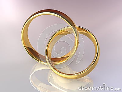 Gold Wedding Rings Together Royalty Free Stock Image - Image: 19388626