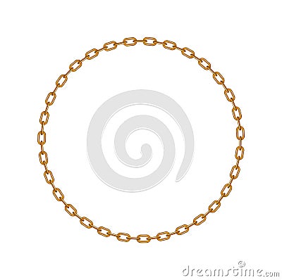 Golden Chain In Shape Of Circle Cartoon Vector | CartoonDealer.com ...