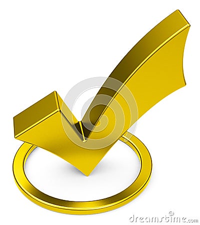 The Golden Check Mark Stock Photo | CartoonDealer.com #49770198