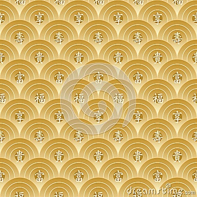 Golden Chinese Seamless Pattern_eps Royalty Free Stock Image - Image ...