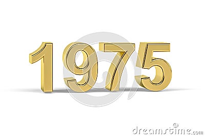 Golden 3d Number 1975 - Year 1975 Isolated On White Background Stock ...
