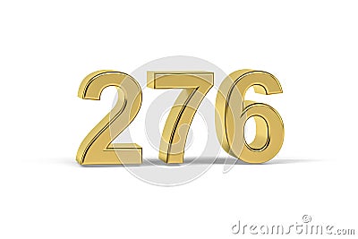 Golden 3d Number 276 - Year 276 Isolated On White Background Stock ...