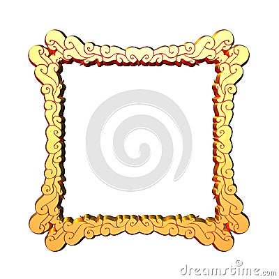 Golden Frame Cartoon Vector | CartoonDealer.com #92535277