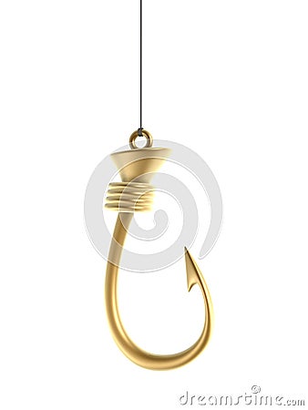 Golden Hook Royalty-Free Stock Photography | CartoonDealer.com #6663941