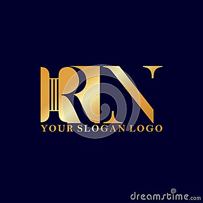 Logo Letter R And N Cartoon Vector | CartoonDealer.com #131890379